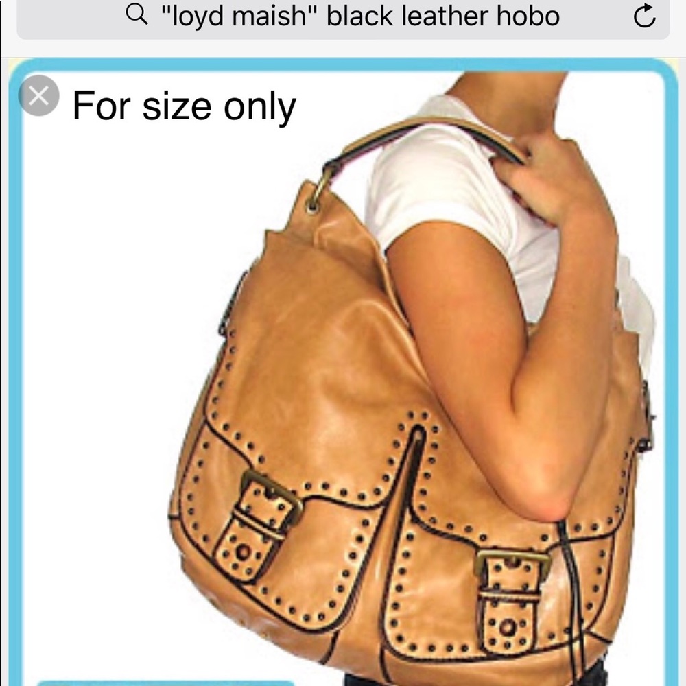 Loyd Maish Large Black Leather Hobo. Nwo - Gem